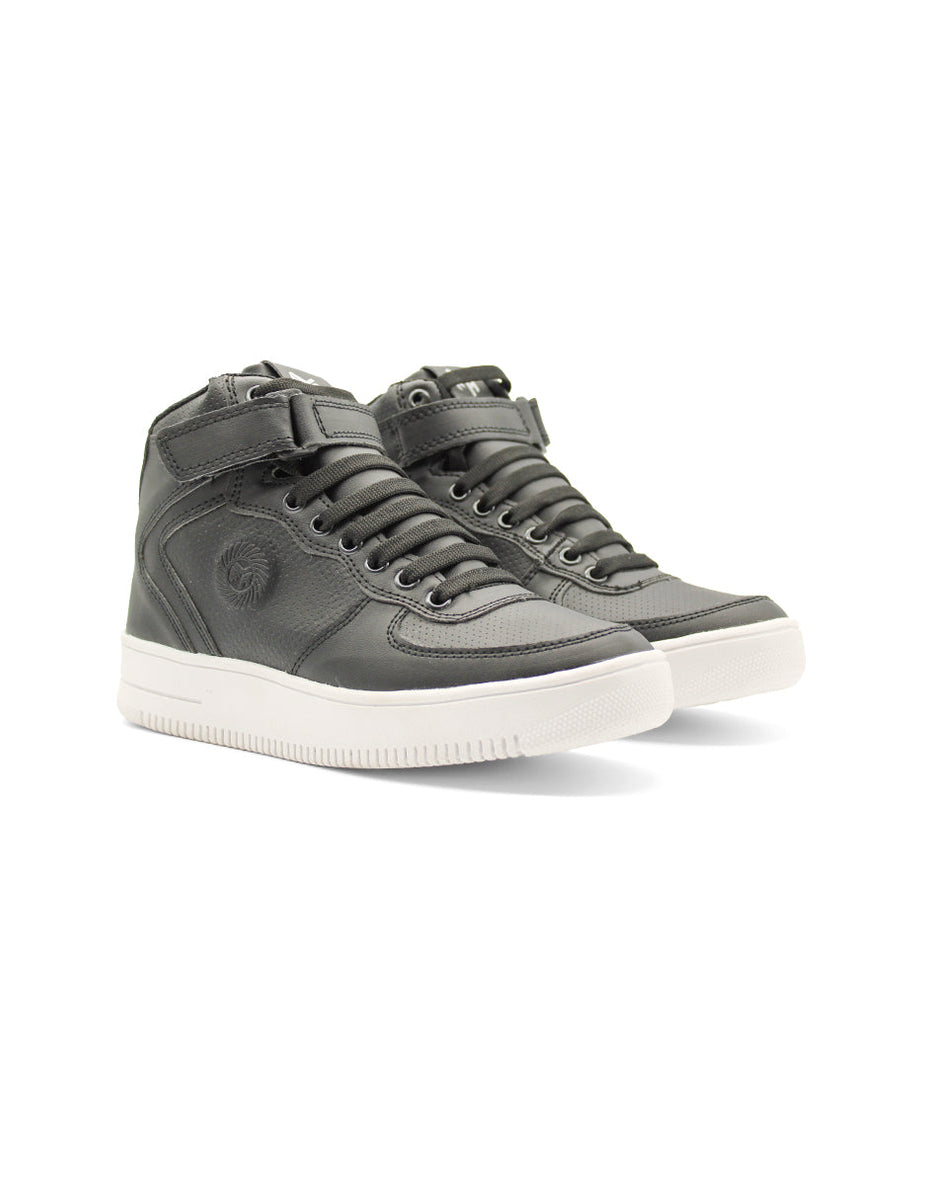Tenis botin color Negro Exterior Sintético, Ajuste con Agujeta ...